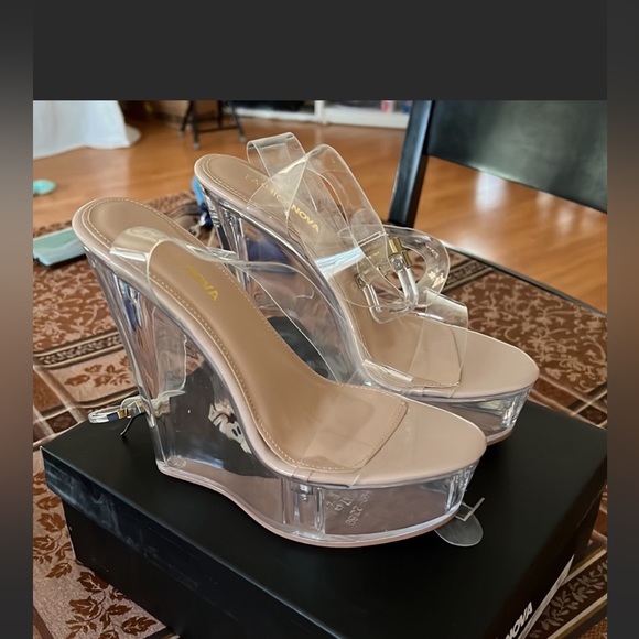 Fashion Nova | Shoes | Fashion Nova Clear Wedges | Poshmark